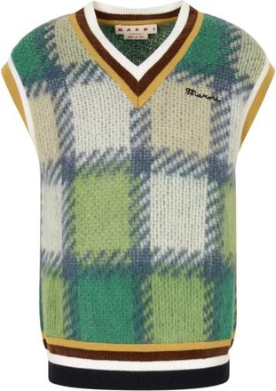 Marni Homme, Pulls, Multicolore, Taille: L V Neck Sweater