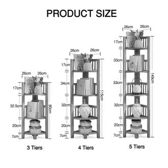 Generic Eck-B&uuml;cherregal, B&uuml;cherregal, hohes, schmales B&uuml;cherregal aus Holz, geeignet for die Aufbewahrung von B&uuml;chern, Fotoalben und Dekorationsgegenst&auml;nden z