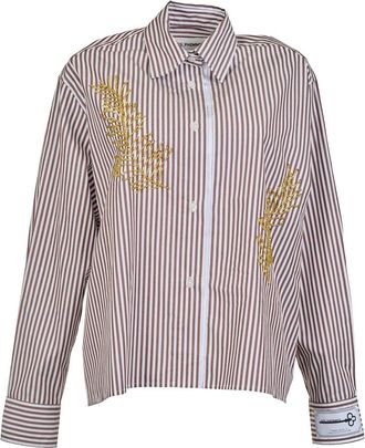Des_Phemmes DES Phemmes, Femme, Blouses et Chemises, Beige, Taille: 42 FR Classic Shirt