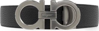 Ferragamo Homme, Accessoires, Noir, Taille: 100 CM Double Adjustable Gancini Belt