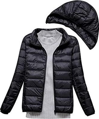 Generic TDEOK Veste matelass&eacute;e l&eacute;g&egrave;re pour femme avec capuche amovible - Ultra l&eacute;g&egrave;re - Pliable - Chaud - Manteau dhiver - Manteau matelass&eacute; - Veste dext&eacute;rieu