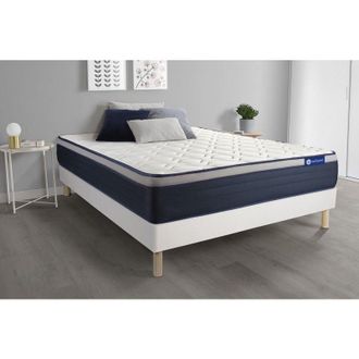 Actisom Actisom - Ensemble matelas M&eacute;moire de forme actimemo max 160x200 cm Maxi &eacute;paisseur 7zones de confort + sommier kit blanc