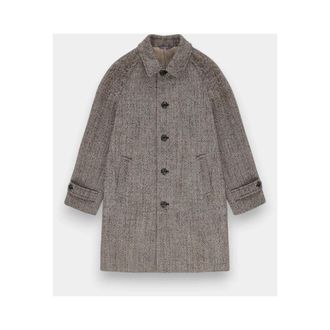 Circolo 1901 Wollmantel mit Fischgratmuster - - Coats - Herren - Braun - L