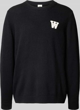 Wood Wood Strickpullover mit Stitching und Rundhalsausschnitt Modell Tay