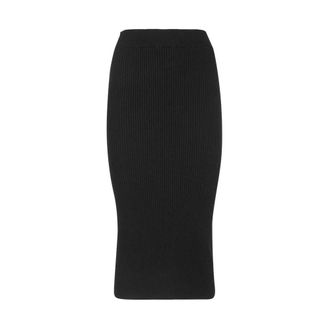 Versace Jeans Couture Gerippter Strick Bleistiftrock - - Skirts - Damen - Schwarzk - XL