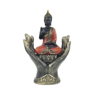 IM Thai Buddha Deko Figur Teelichthalter Budda Skulptur Feng Shui Statue Gl&uuml;ck Yoga Tibet Nepal Buddismus