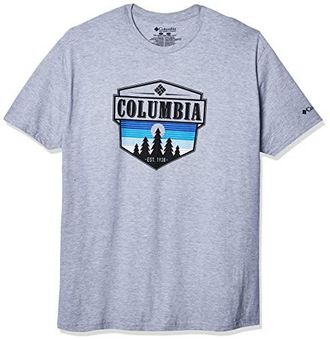 Columbia Apparel T-Shirt Graphique pour Homme, Gris chin&eacute;/Switchback, Taille L