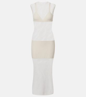 Stella McCartney Robe longue en coton au crochet