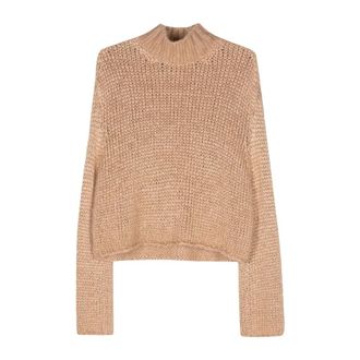 Forte_Forte Col roul&eacute;s - Femme - Pulls - Beige - Taille: 38 FR