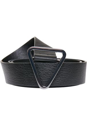 Urban Classics Unisex G&uuml;rtel Synthetic Leather Triangle Buckle Belt black L/XL