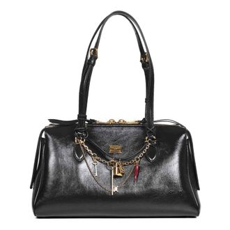 Dolce & Gabbana Charm-Detail Schultertasche - - Bags - Damen - Schwarzk - ONE SIZE