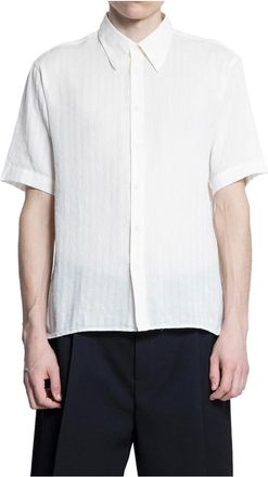 Soulland Homme, Chemises, Blanc, Taille: M Chemise en coton &agrave; rayures avec col classique