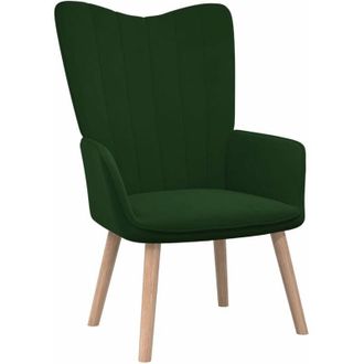 Les Tendances Fauteuil scandinave Vert foncé Velours