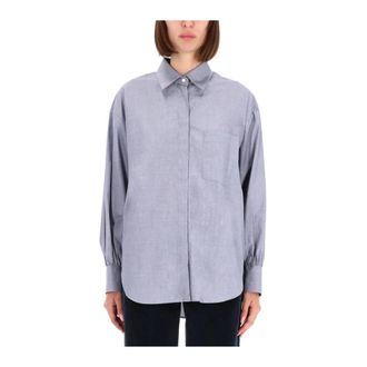Aspesi Klassisches Baumwollhemd - - Blouses & Shirts - Damen - Blau - S