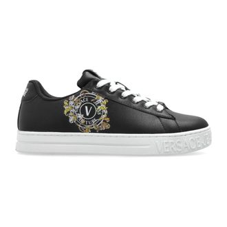 Versace Jeans Couture Sneakers mit Logo-Print - - Shoes - Damen - Schwarzk - 37 EU