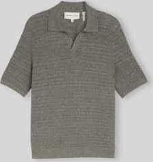 Tom Tailor Regular Fit Poloshirt aus Baumwoll-Leinen-Mix