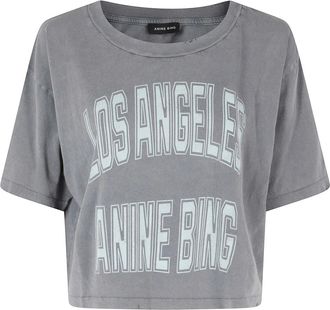 Anine Bing Femme, Tops, Gris, Taille: 36 FR Johnny Cropped Tee