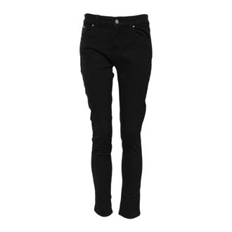 Dolce & Gabbana Schwarze Logo Skinny Denim Jeans - - Jeans - Damen - Schwarzk - S