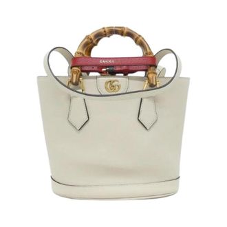 Gucci Pre-owned Diana Leder Handtasche - - Pre-owned - Damen - Beige - ONE SIZE