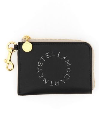 Stella McCartney Perforated Logo Wallet - Black