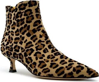 Mara Bini Stiefel - W231109 Leopard Leather Naomi Ankle Boots - Gr. 37,5 (EU) - in Schwarz - für Damen