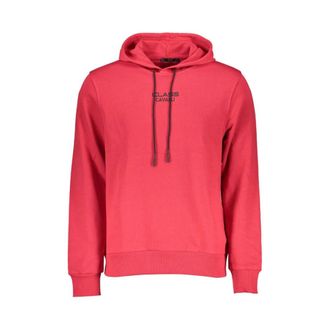 Cavalli Roter Baumwoll Herren Pullover mit Druck - - Sweatshirts & Hoodies - Herren - Rot - XL