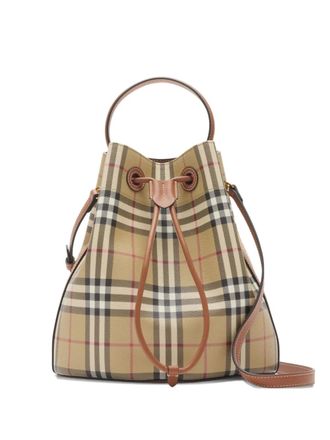 Burberry petit sac seau à carreaux - Tons neutres