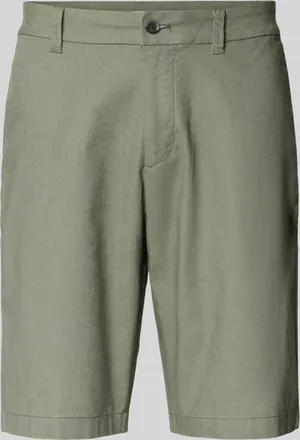 Tom Tailor Denim Regular Fit Bermuda aus Leinen-Baumwolle-Mix