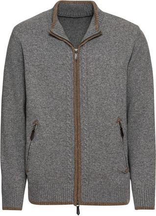 Reitmayer Strickjacke mit Zopfmuster Grau, 52