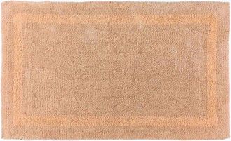 Homescapes Großer Badvorleger apricot, XXL Badematte 70x120 cm, Baumwoll-Badteppich Premium mit Wende-Design