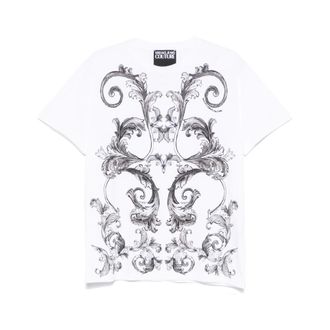 Versace Jeans Couture Homme, Tops, Blanc, Taille: XL T-shirt à col rond