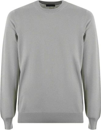 Fay Rundhalspullover - Hellgrün