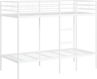vidaXL Lit superpos&eacute; sans matelas blanc 100x190 cm acier vidaXL