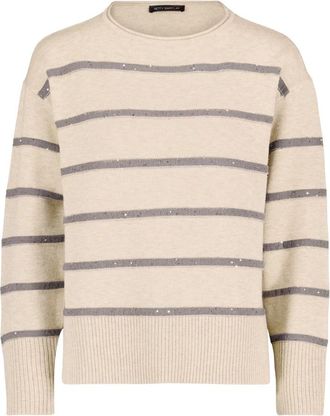 Betty Barclay Gestreifter Feinstrickpullover - - Knitwear - Damen - Beige - XL