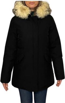 Paragoose Nina Noir Doudoune Courte Femme Hiver Chaude Imperméable avec Capuche À Fourrure - Noir, XS