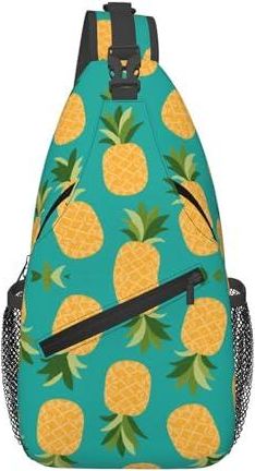 Generic L&eacute;ger Sacoche Homme Bandouliere Art de lananas Sacs &agrave; Bandouli&egrave;re Casual Cross Body pour &eacute;cole Camping Voyage