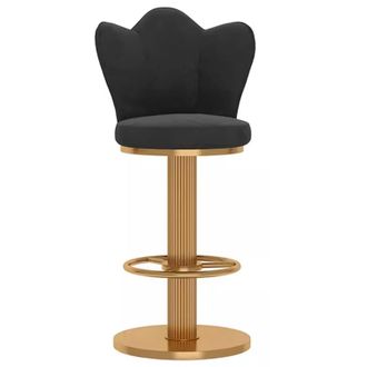 Generic Barhocker in Tresenh&ouml;he, 360&deg; drehbar, robuste Fr&uuml;hst&uuml;cksst&uuml;hle, h&ouml;henverstellbare Barhocker mit Schraubenlift, Schmetterlingsr&uuml;ckenlehne und dicken B