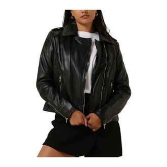 Ibana Bear Blaze Lederjacke - - Jackets - Damen - Schwarzk - XS