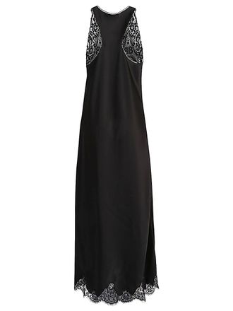 Balenciaga Lace-Trimmed Sleeveless Dress - Black