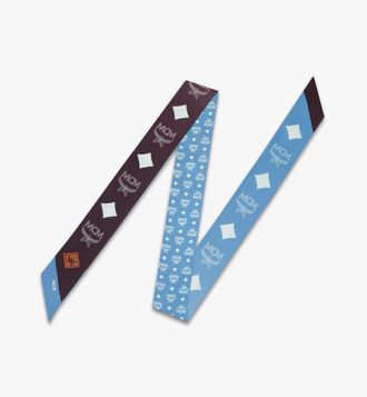 MCM Petite Wendeschal aus Bio-Seide mit Monogramm-Print