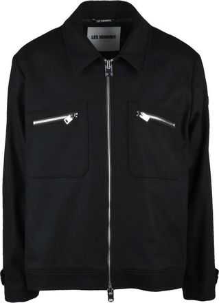 Les Hommes Homme, Vestes, Noir, Taille: XL Giubbotto en laine