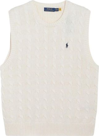 Polo Ralph Lauren Baumwoll-Zopfstrickweste - - Knitwear - Herren - Beige - L