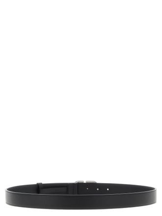 Valentino Garavani Mens Black Calfskin Regular Belt