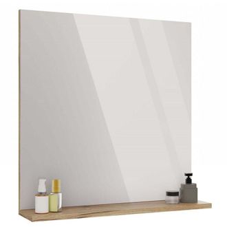 Topeshop TIGO - Miroir de salle de bain avec &eacute;tag&egrave;re 60x61,5 cm