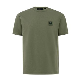 Belstaff Gr&uuml;nes Logo Patch T-Shirt - - Tops - Herren - Gr&uuml;n - XL