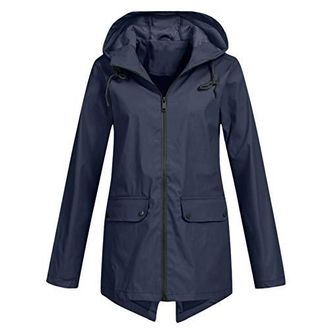 Generic Veste polaire en peluche pour femme - Grande taille - Coupe-vent - Ample - Décontracté - Solide - Pour lextérieur - Vêtements chauds pour lhiver, bleu