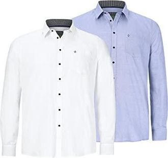 Charles Colby Homme Lot De 2 Chemises Duke Lester Blanc, 3XL (XXXL) - 47/48