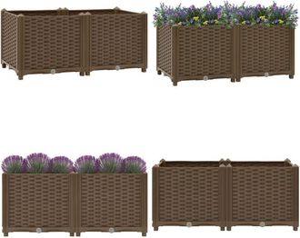 vidaXL Vidaxl - Lit sur&eacute;lev&eacute; 80x40x38 cm Polypropyl&egrave;ne - Jardini&egrave;re - Bac De Culture - Jardin Vertical - Pots De Fleurs - D&eacute;coration Ext&eacute;rieur - Home &