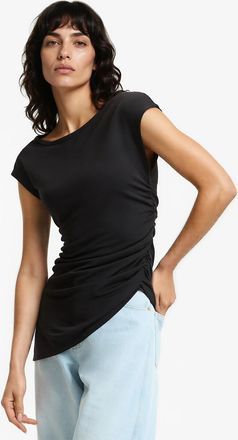 La Redoute Collections T-shirt Col Bateau Manches Courtes Drap&eacute;
