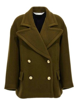 Palm Angels Manteau Court - Vert